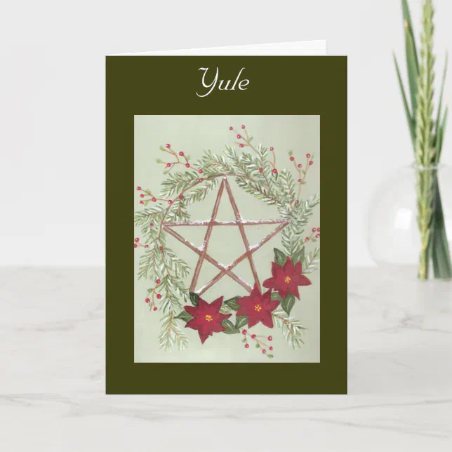Yule Blessing Holiday Card | Zazzle