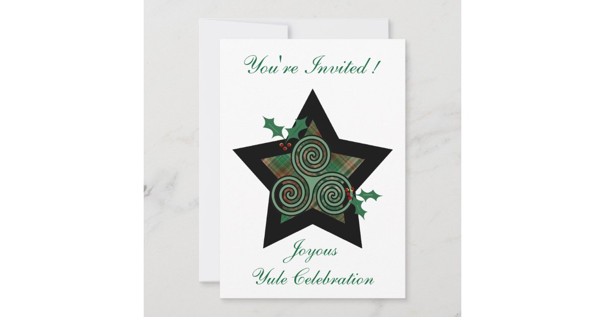 Yule - Joyous Yule Invitation | Zazzle