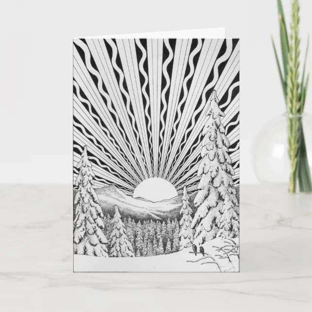 Yule Sunrise Greeting Card | Zazzle