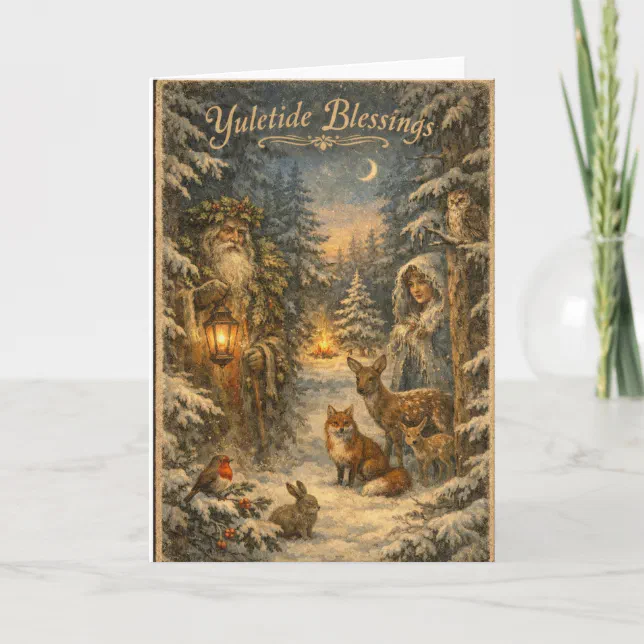 Yuletide Blessings Card | Zazzle