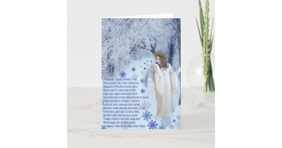 Yuletide Poem Holiday Card | Zazzle