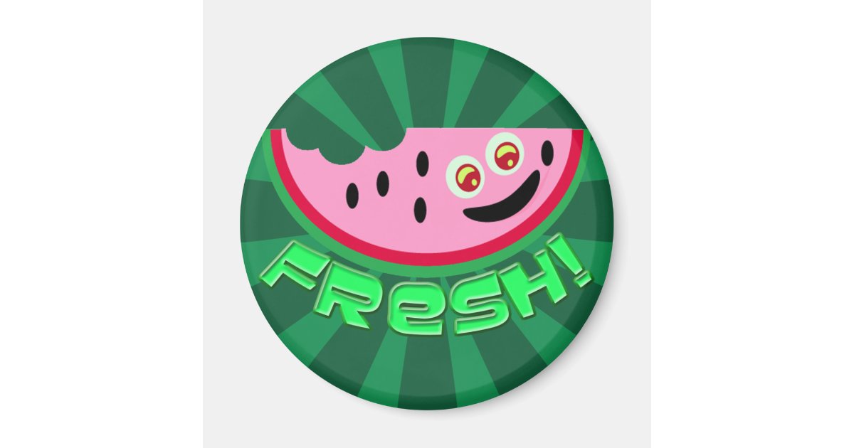 Yum Fresh Melon Magnet | Zazzle