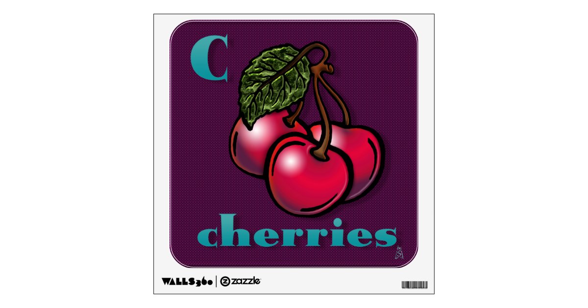 Yummy Alphabet - C Wall Decal | Zazzle