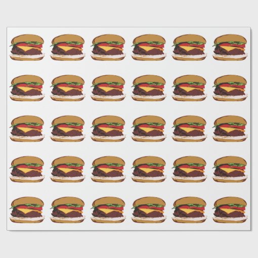 Yummy Cheeseburger Wrapping Paper | Zazzle