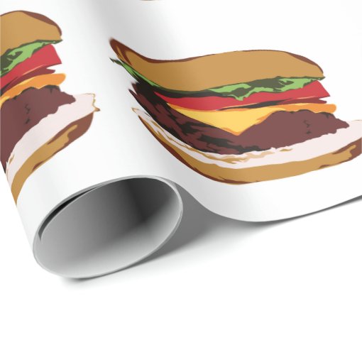 Yummy Cheeseburger Wrapping Paper | Zazzle
