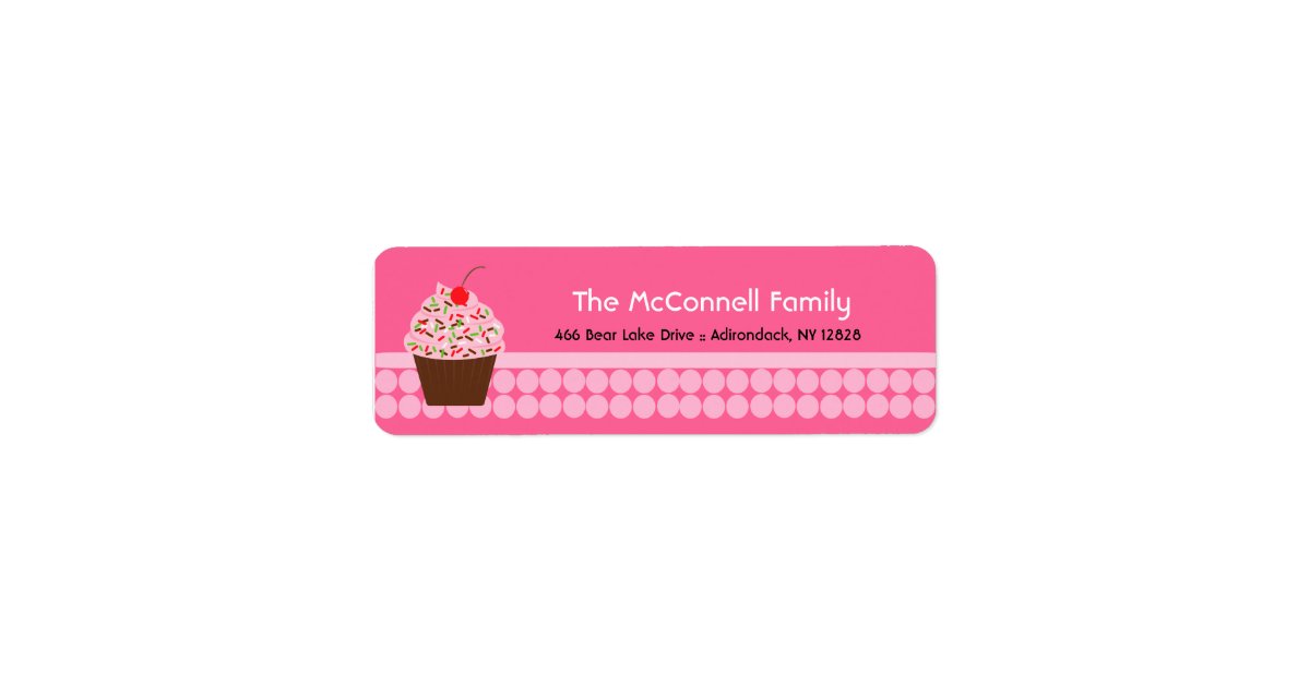 Yummy Cupcake PRINTABLE ADDRESS LABELS | Zazzle