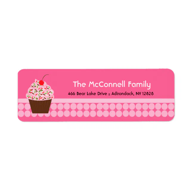Yummy Cupcake PRINTABLE ADDRESS LABELS | Zazzle