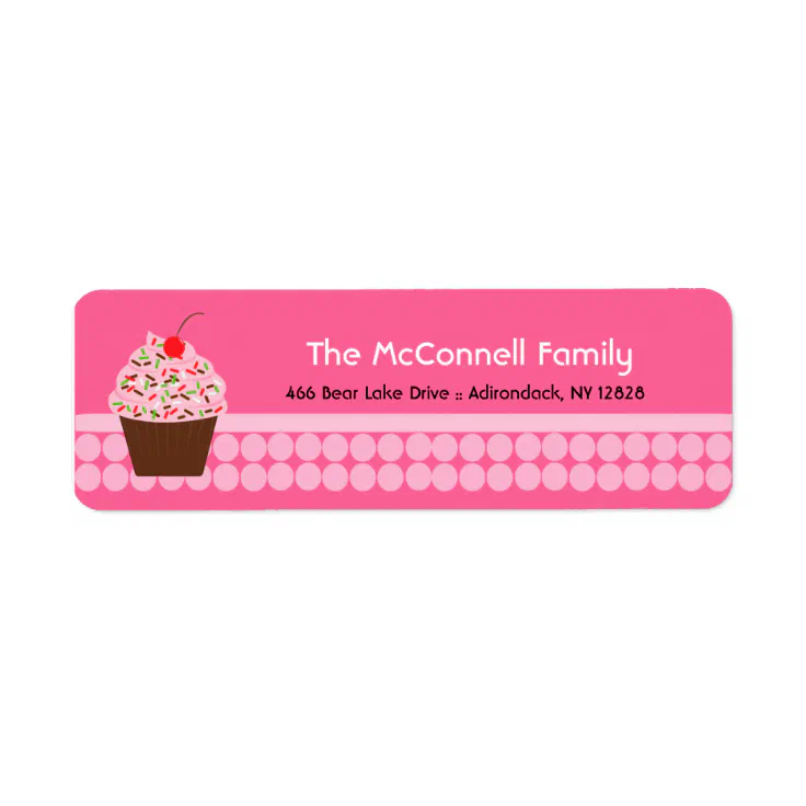 Yummy Cupcake PRINTABLE ADDRESS LABELS | Zazzle