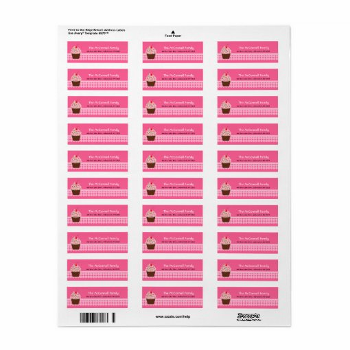 Yummy Cupcake PRINTABLE ADDRESS LABELS | Zazzle