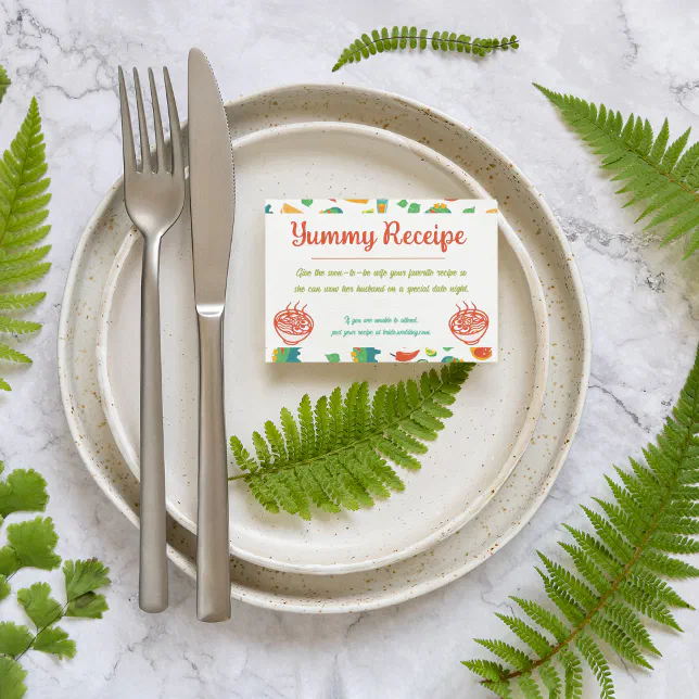 Yummy Receipe Enclosure Card | Zazzle