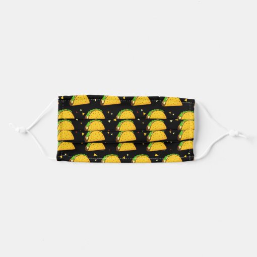 Yummy Taco Pattern Adult Cloth Face Mask | Zazzle