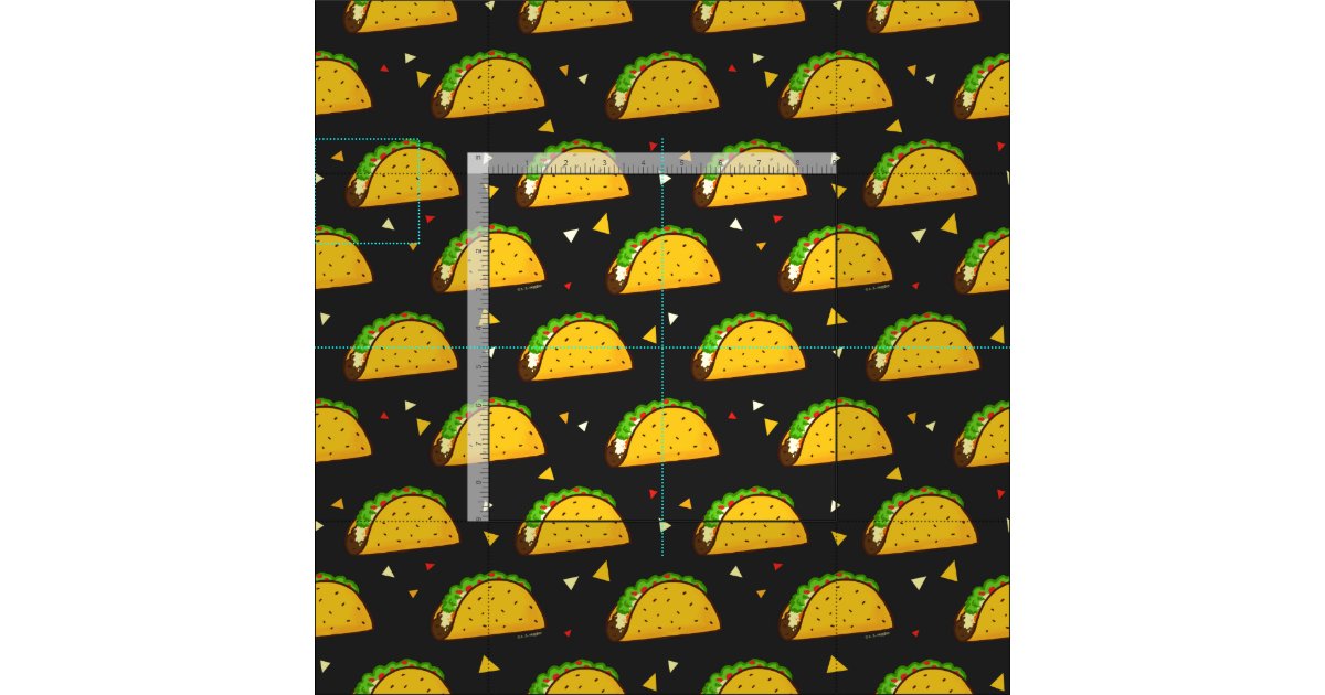 Yummy Taco Pattern Fabric | Zazzle