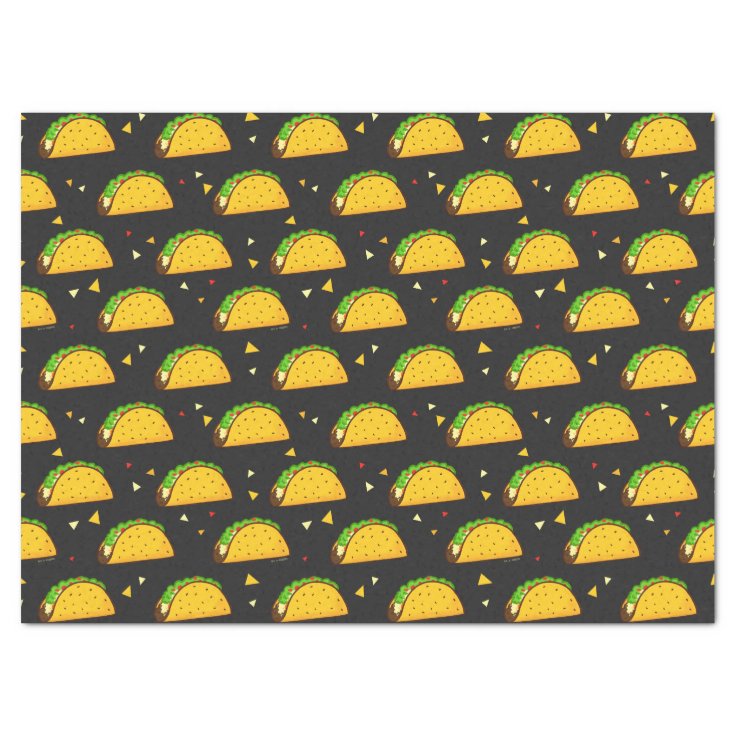Yummy Taco Pattern Tissue Paper | Zazzle