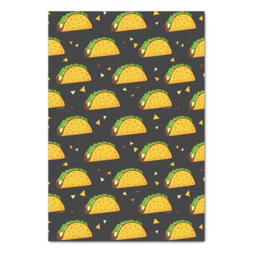 Yummy Taco Pattern Tissue Paper | Zazzle