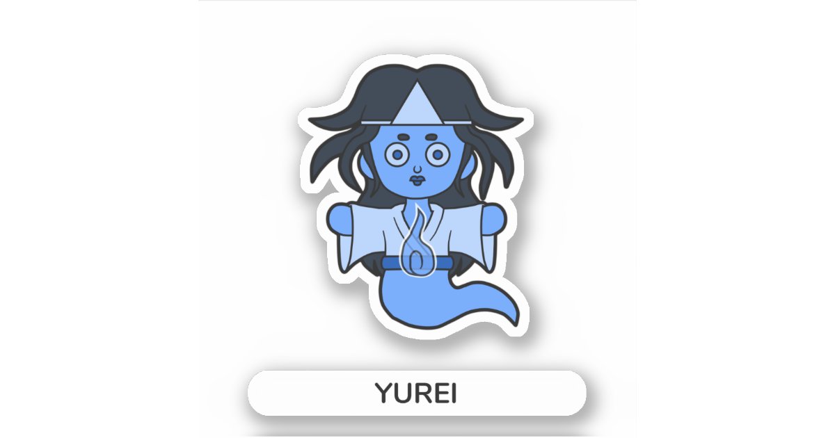 Yurei, Japanese Ghost Sticker | Zazzle