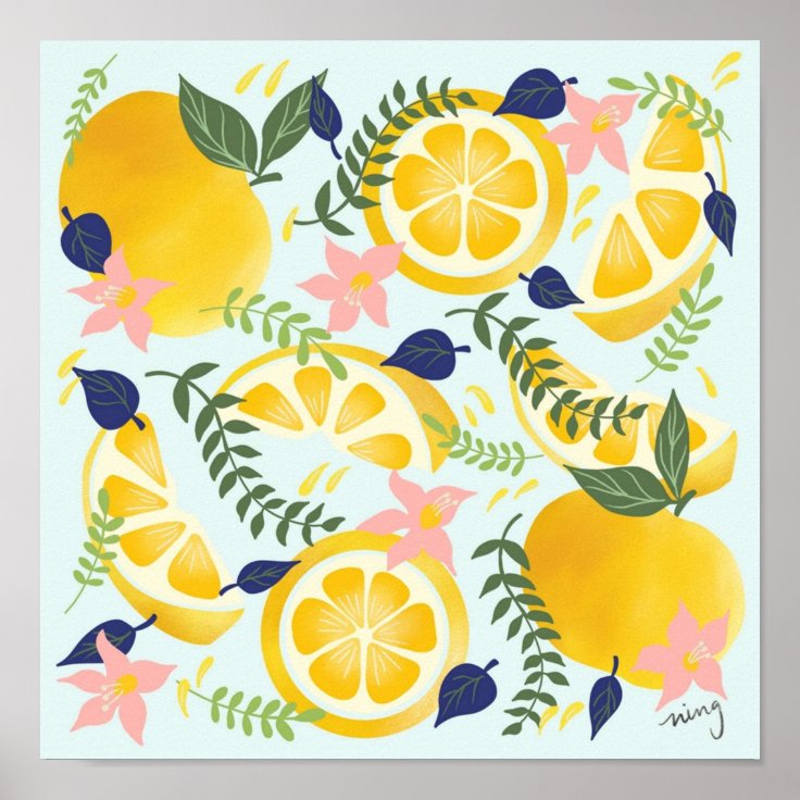 Yuzu Flowers Poster | Zazzle