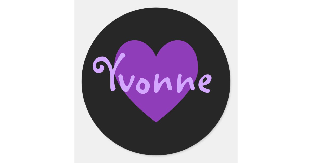 Yvonne in Purple Classic Round Sticker | Zazzle