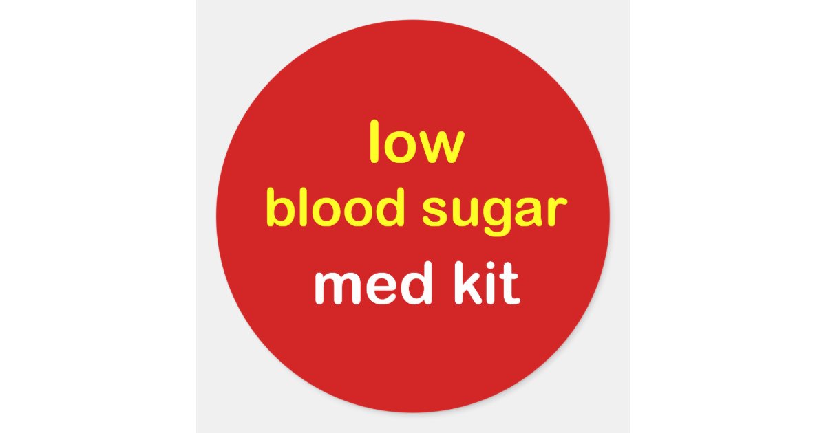 z7 - Low Blood Sugar KIT. Classic Round Sticker | Zazzle