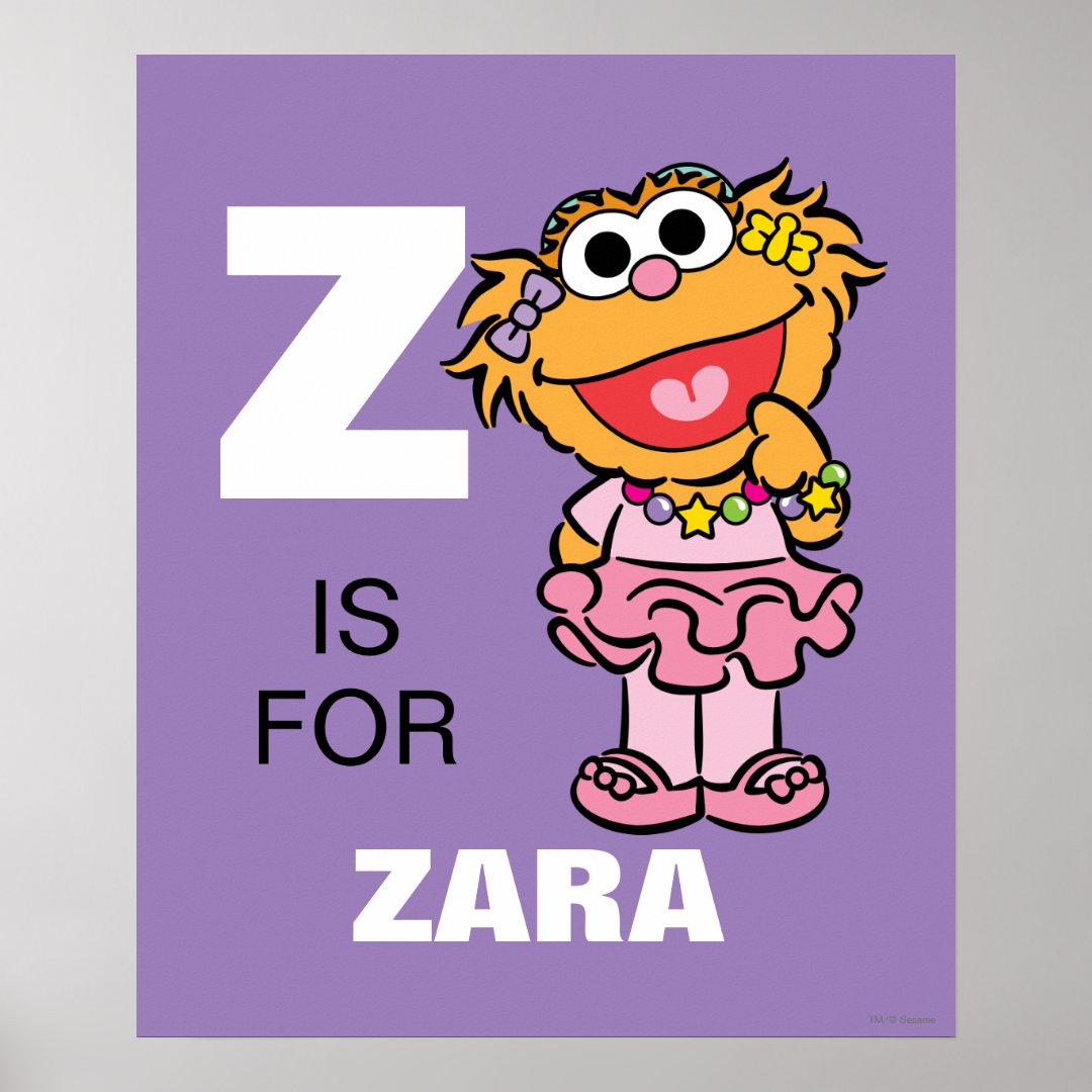 Z is for Zoe | Add Your Name Poster | Zazzle