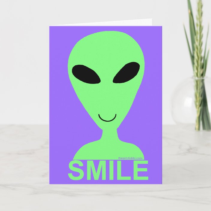 Z Smile It's Your Birthday Happy Alien Greeting Card | Zazzle.com