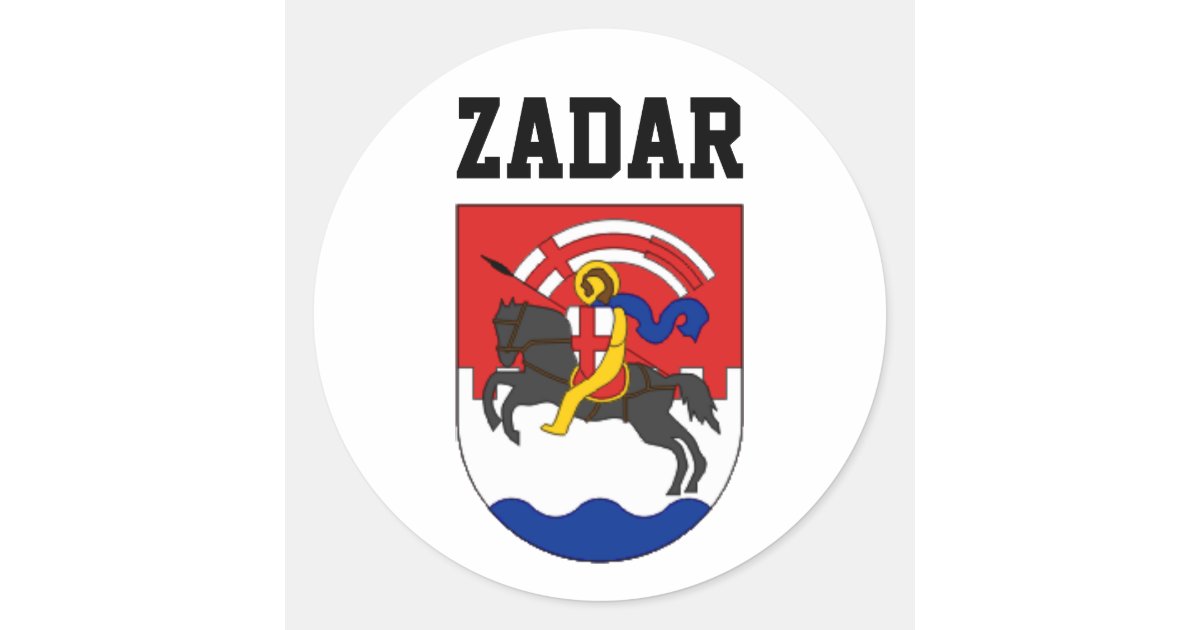Zadar coat of arms (Croatia) Classic Round Sticker | Zazzle