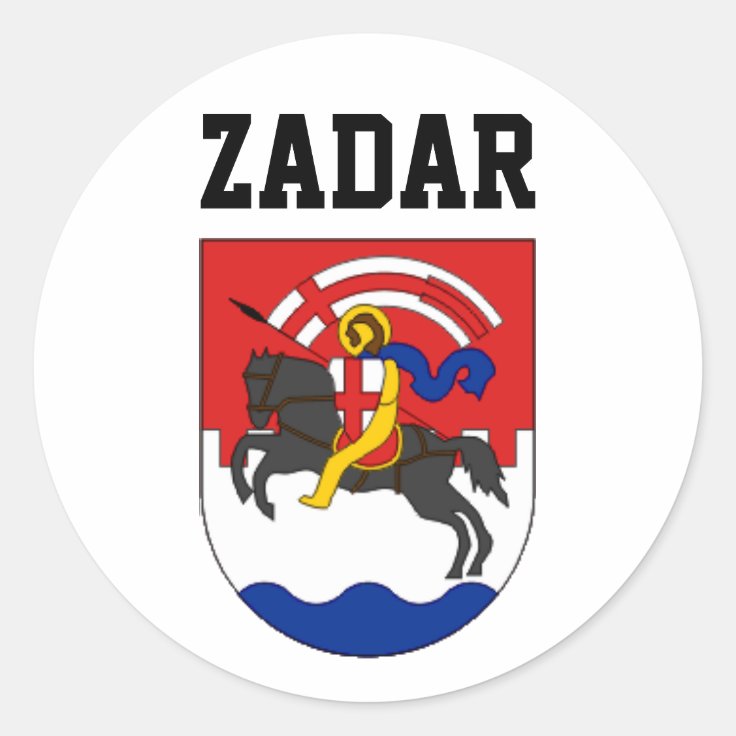 Zadar coat of arms (Croatia) Classic Round Sticker | Zazzle