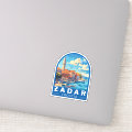 Zadar Croatia Travel Art Emblem Sticker | Zazzle