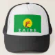 zaire congo country flag symbol name text trucker hat | Zazzle