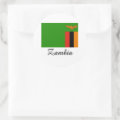 Zambia Flag Design Classic Round Sticker | Zazzle
