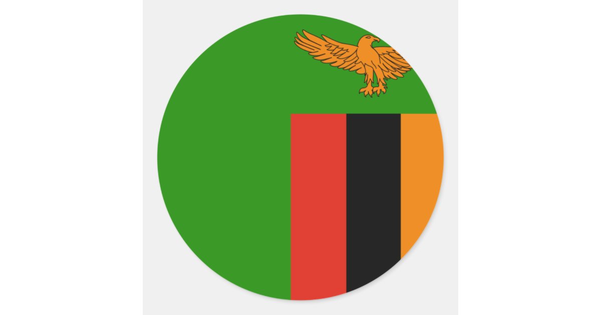 Zambia Flag Sticker | Zazzle
