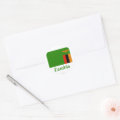 Zambia Flag with Name Classic Round Sticker | Zazzle