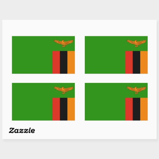 Zambia/Zambian Flag Rectangular Sticker | Zazzle