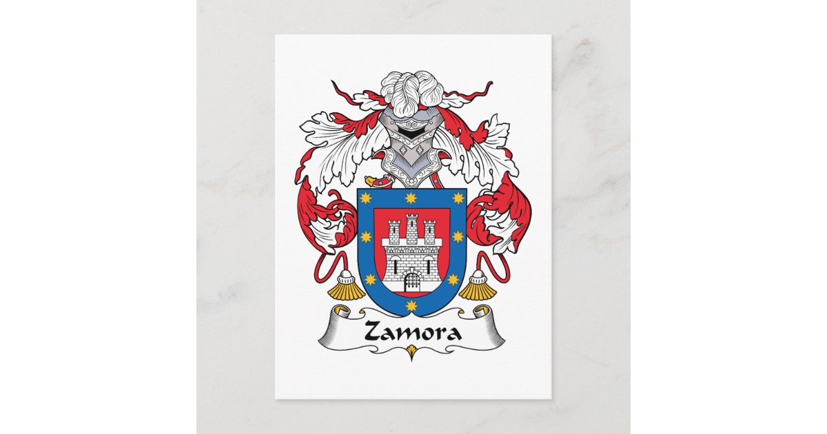 Zamora Family Crest Postcard | Zazzle