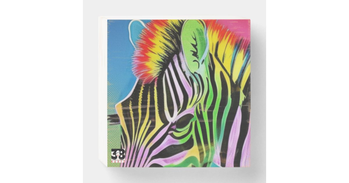 Zany Zebra Wooden Box Sign | Zazzle