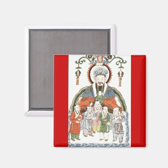 Zao Jun Chinese kitchen god magnet | Zazzle