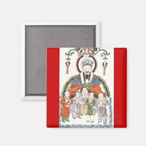 Zao Jun Chinese kitchen god magnet | Zazzle
