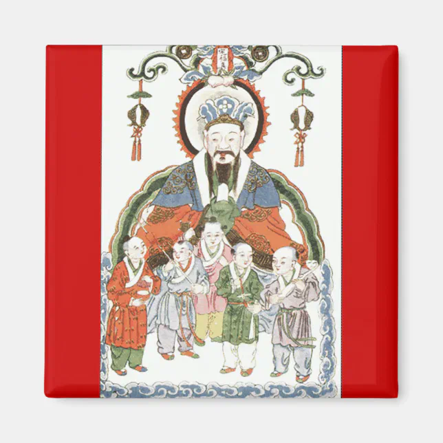 Zao Jun Chinese kitchen god magnet | Zazzle