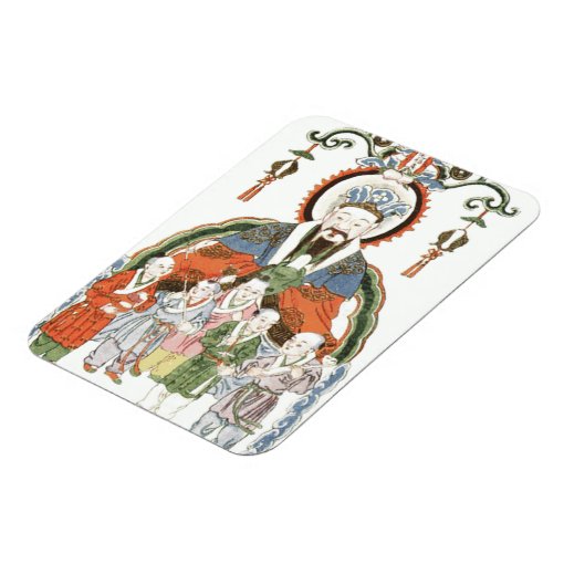 Zao Jun Chinese kitchen god photo magnet | Zazzle