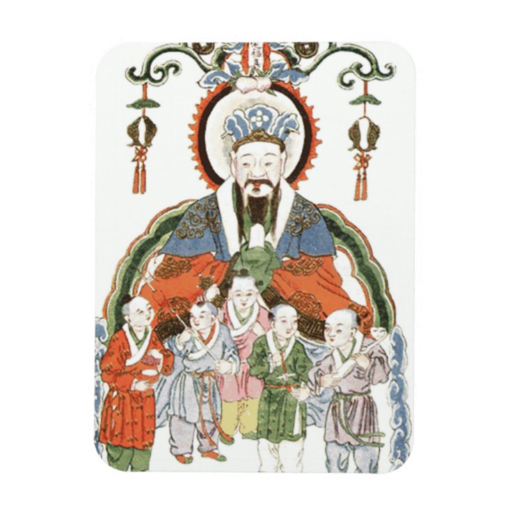Zao Jun Chinese kitchen god photo magnet | Zazzle