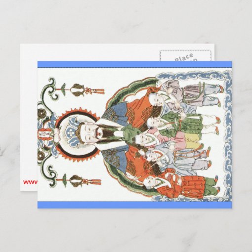 Zao Jun Chinese kitchen god postcard | Zazzle