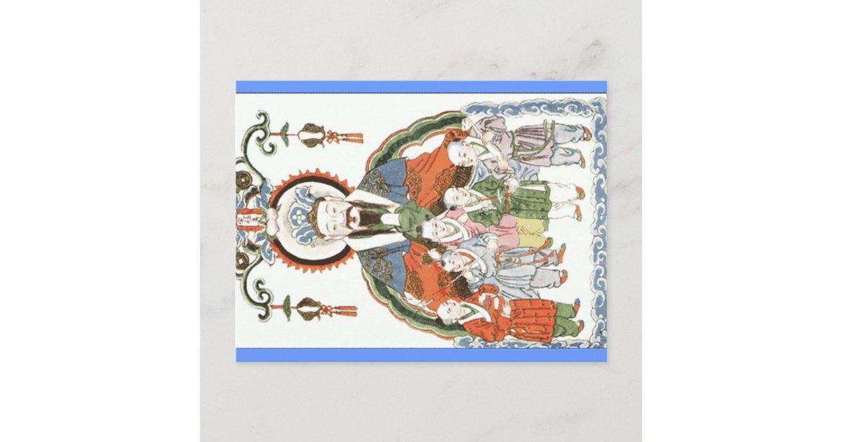 Zao Jun Chinese kitchen god postcard | Zazzle