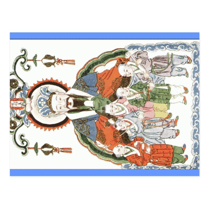 Zao Jun Chinese kitchen god postcard | Zazzle.com