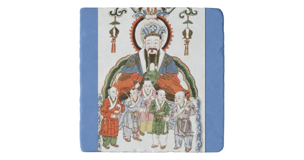 Zao Jun Chinese kitchen god trivet | Zazzle