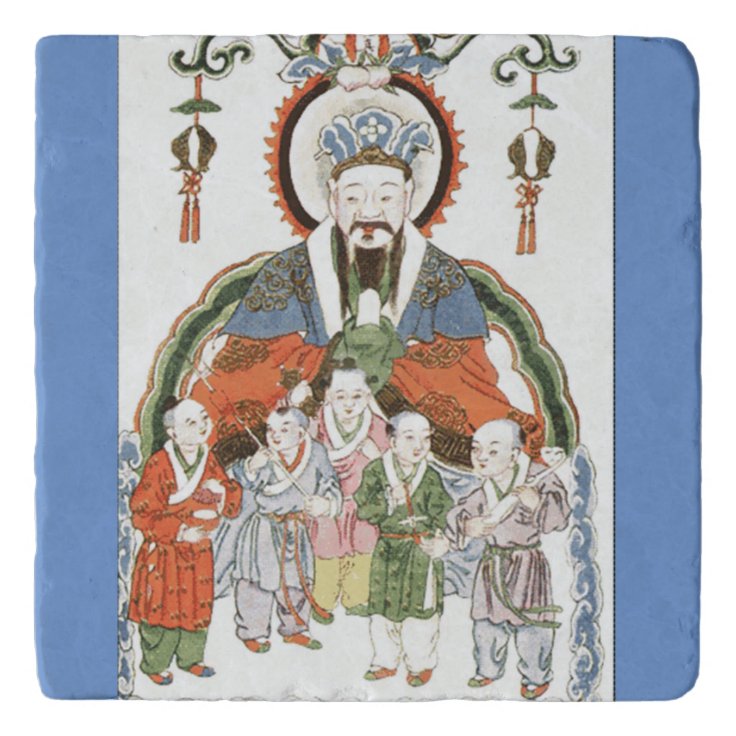 Zao Jun Chinese kitchen god trivet | Zazzle