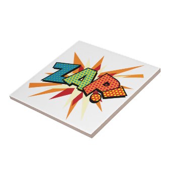 ZAP Fun Retro Comic Book Pop Art Ceramic Tile | Zazzle
