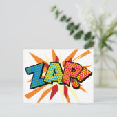 ZAP Fun Retro Comic Book Pop Art Postcard | Zazzle