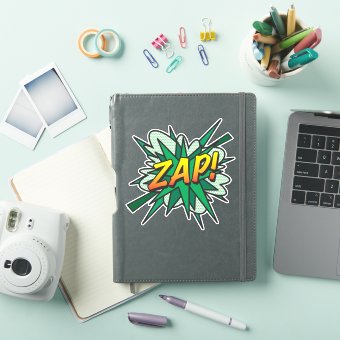 ZAP Fun Retro Comic Book Pop Art Sticker | Zazzle