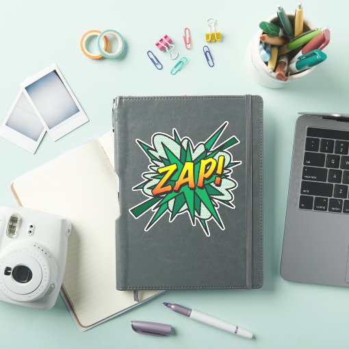 ZAP Fun Retro Comic Book Pop Art Sticker | Zazzle