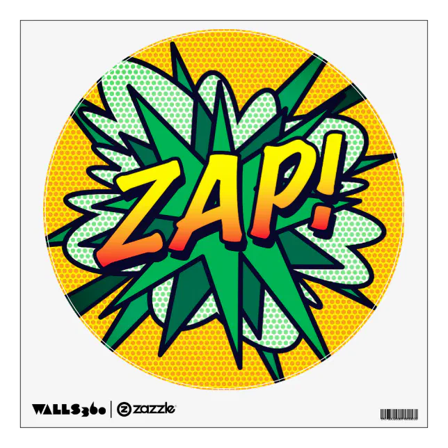 ZAP Fun Retro Comic Book Pop Art Wall Decal | Zazzle