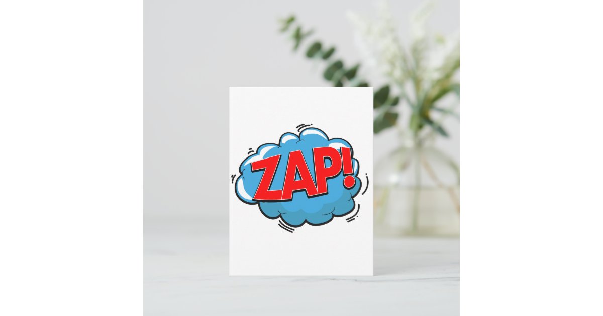 ZAP! INVITATION POSTCARD | Zazzle